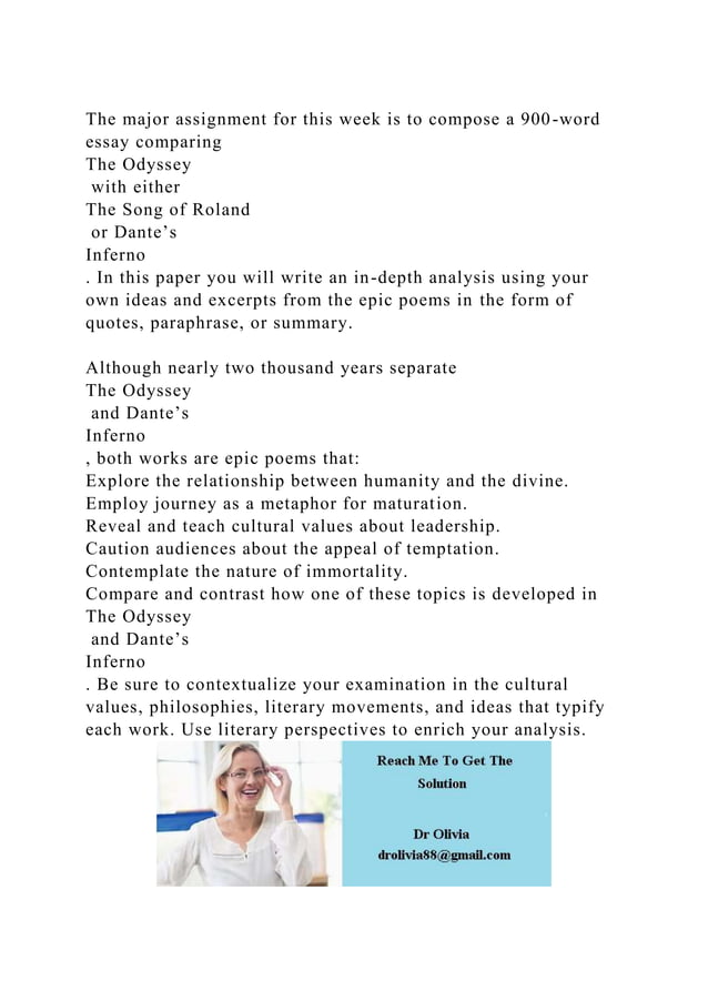 The major assignment for this week is to compose a 900-word essay co.docx