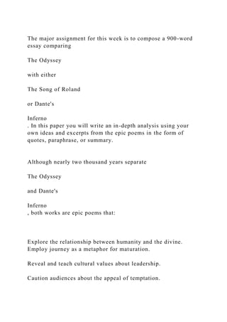 The major assignment for this week is to compose a 900-word essay co.docx