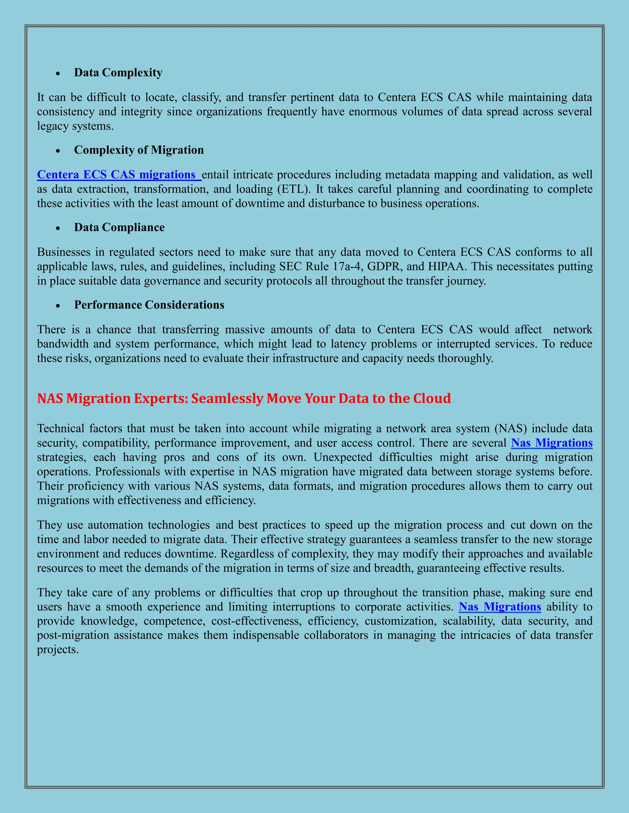 The Major Benefits of Centera Ecs Cas Migrations.pptx | Computer ...