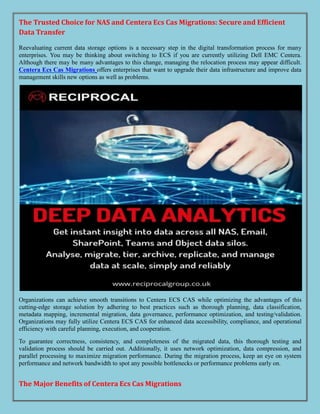 The Major Benefits of Centera Ecs Cas Migrations.pptx | Computer ...