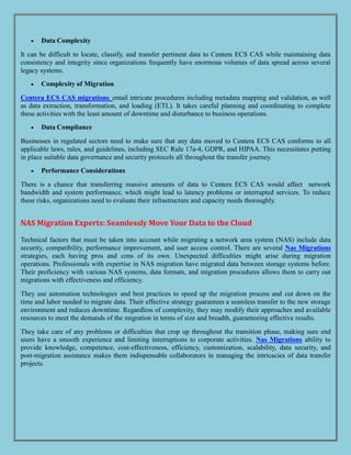 The Major Benefits of Centera Ecs Cas Migrations.pptx | Computer ...