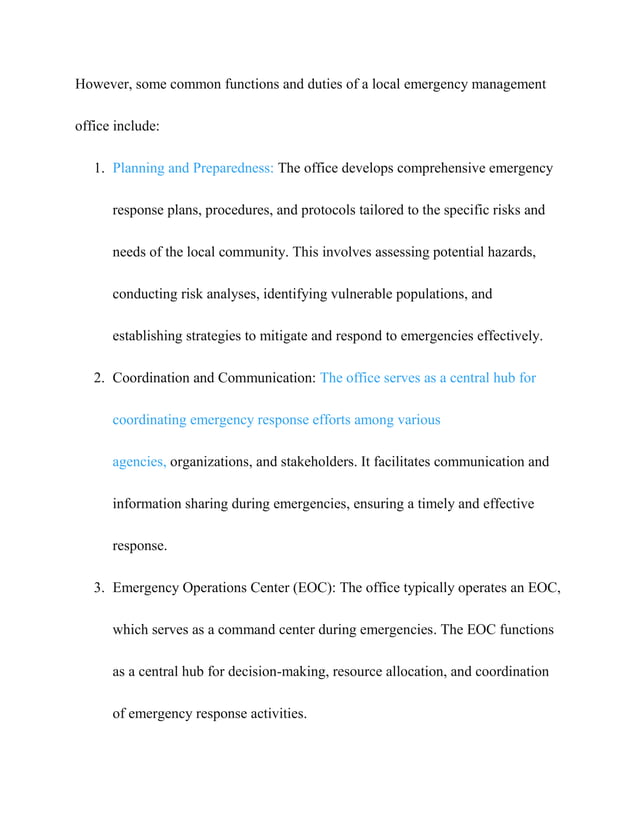 The major local emergency management office updated 2023 doc 10.docx