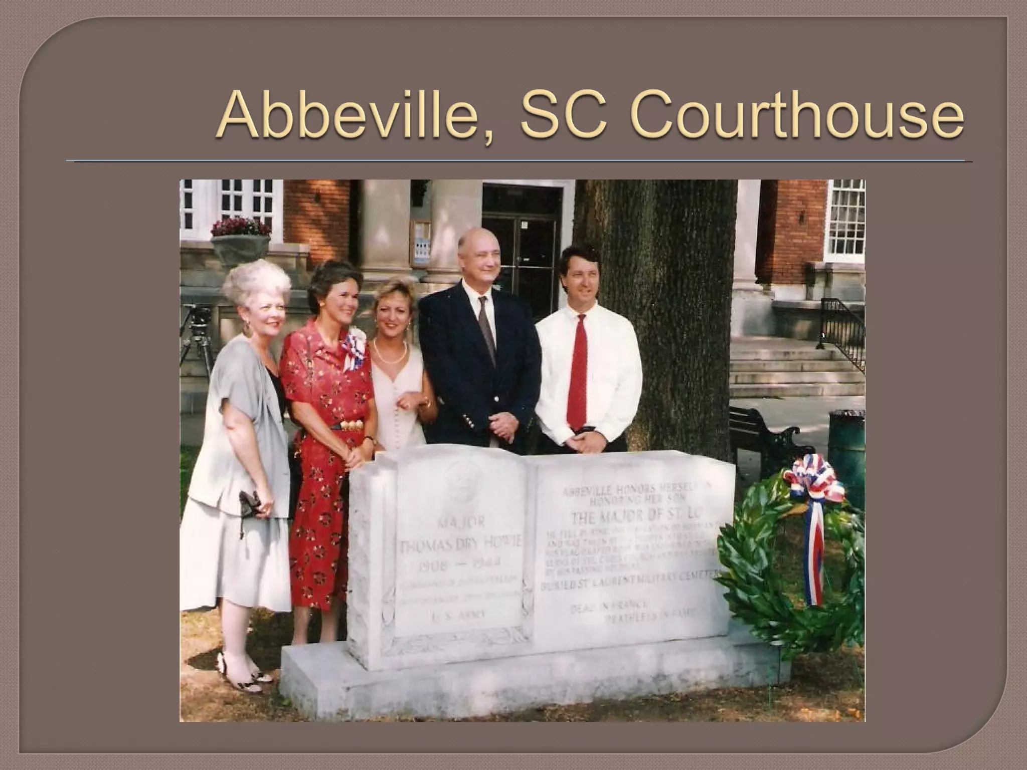 Thomas Dry Howie - The Major of St. Lo | PPT