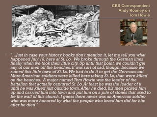 Thomas Dry Howie - The Major of St. Lo | PPT