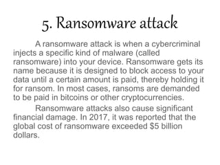 The Major Types of Cybercrime | PPTX