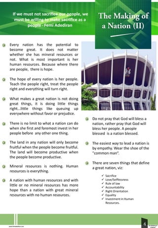 The Making of a Nation | PDF