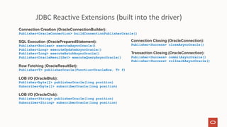 The Making of the Oracle R2DBC Driver and How to Take Your Code from Synchronous to Reactive | PPT