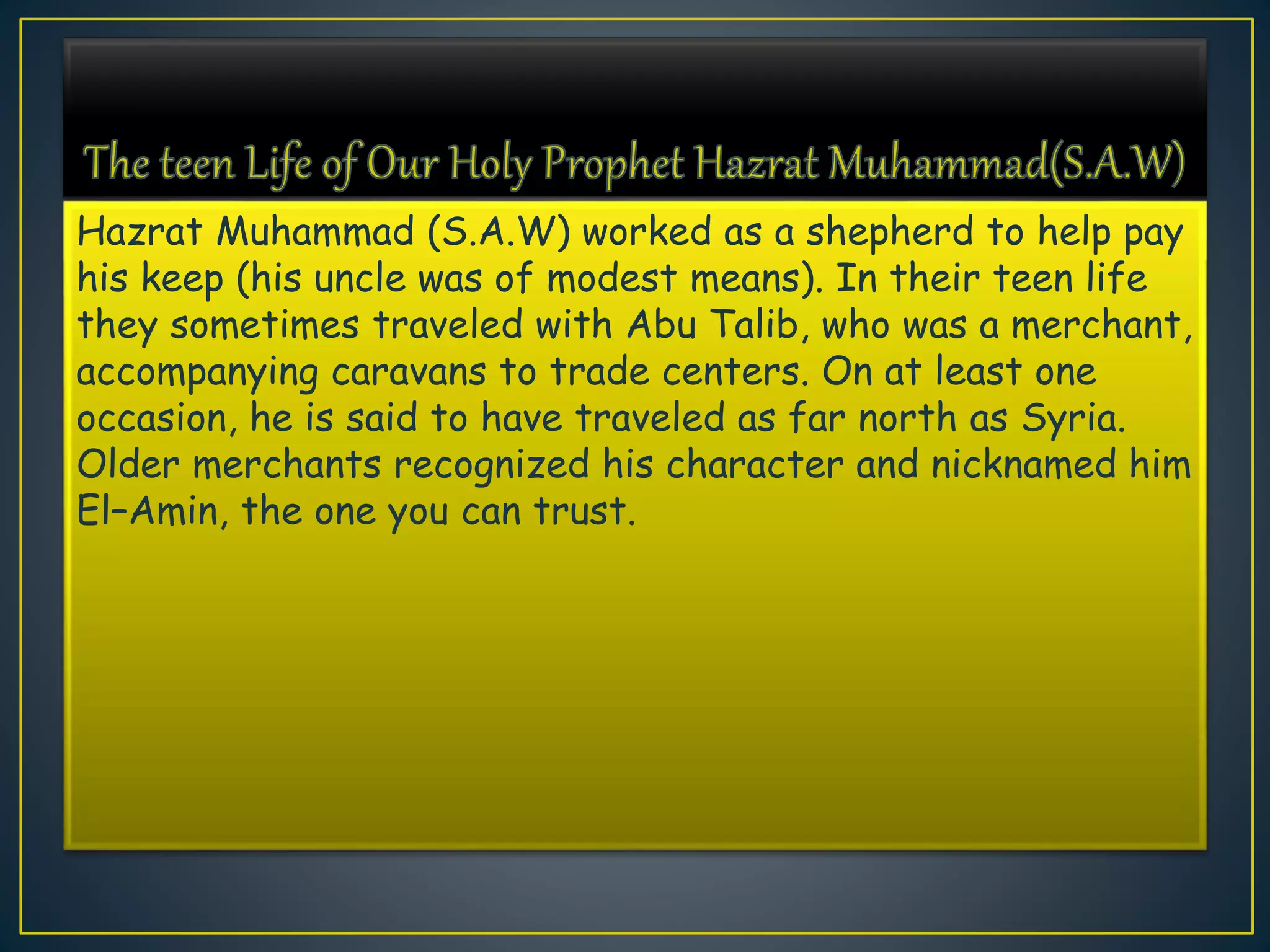 The makki life our holy prophet hazrat muhammad | PPTX