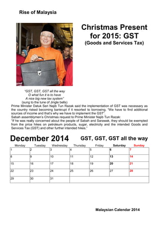 The Malaysian Calendar 2014 | PDF