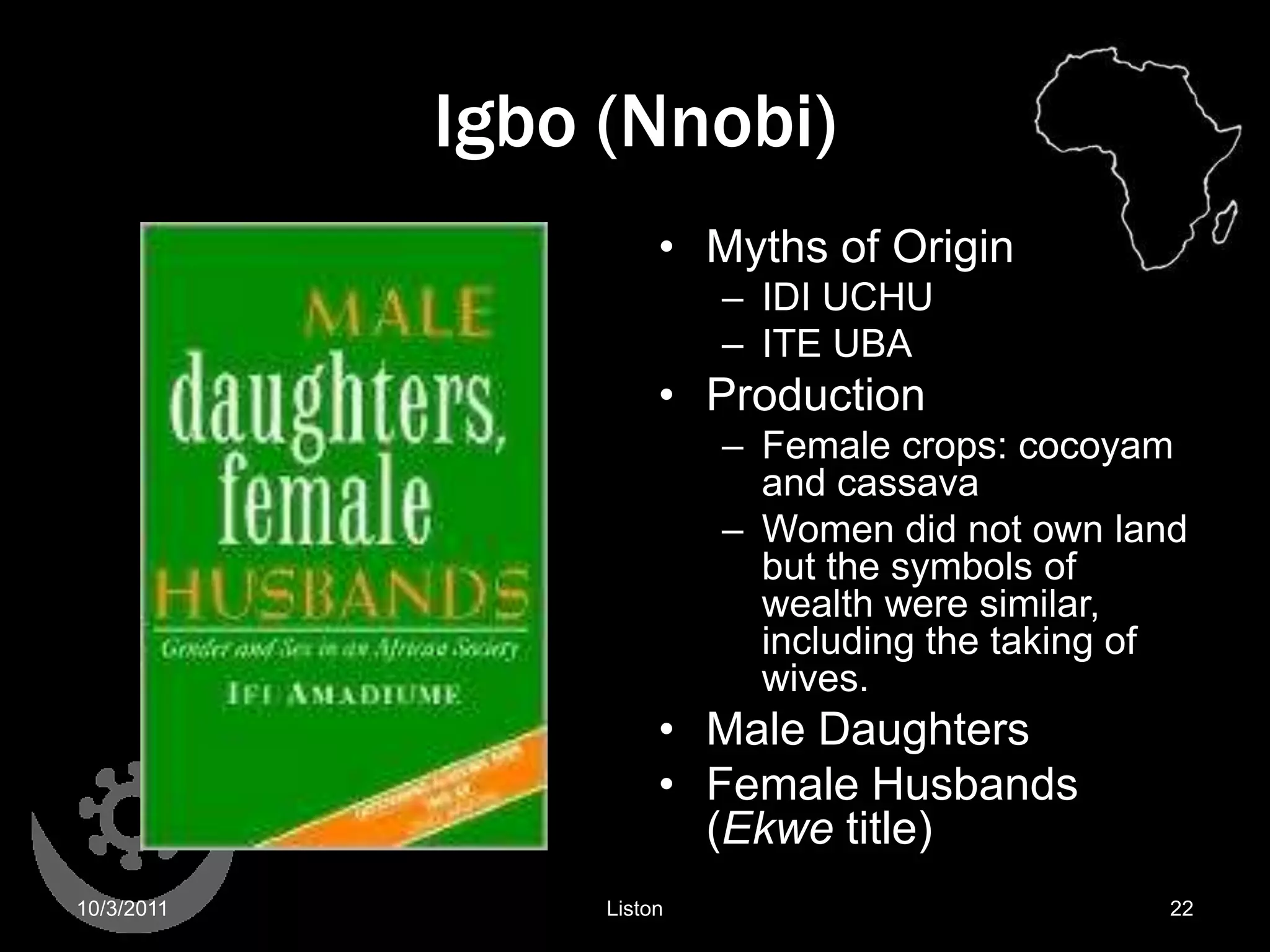 The male female principle in traditional africa | PPTX