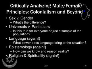 The male female principle in traditional africa | PPTX