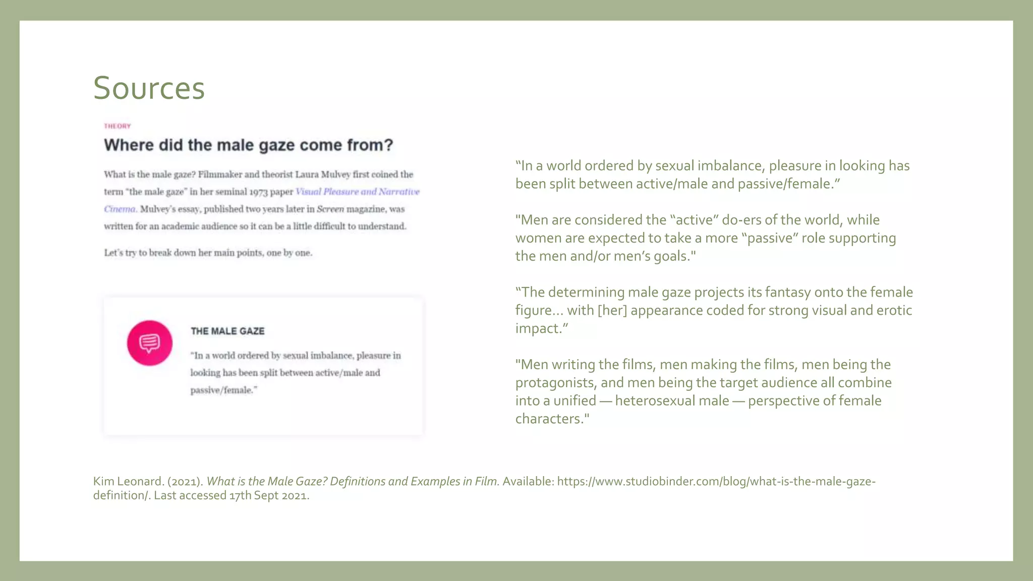 The Male Gaze Research | PPTX | Women\'s Health | Healthy Living