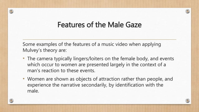 The Male Gaze Theory - Laura Mulvey | PPT