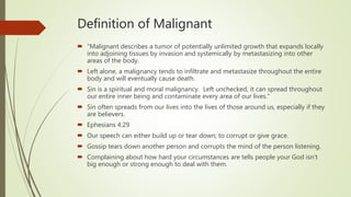 The Malignancy of Sin | PPTX