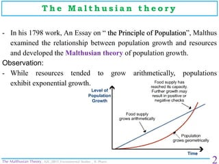 The malthusian theory_ Environmental studies | PPTX