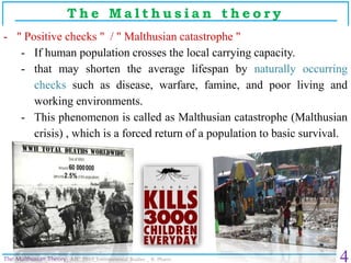The malthusian theory_ Environmental studies | PPTX