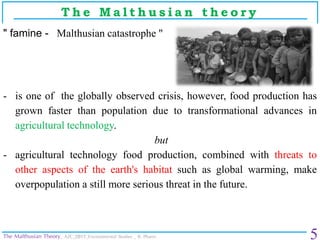 The malthusian theory_ Environmental studies | PPTX