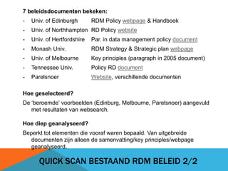 Themamiddag ukb wg rdm quick scan beleid jr v05 | PPTX