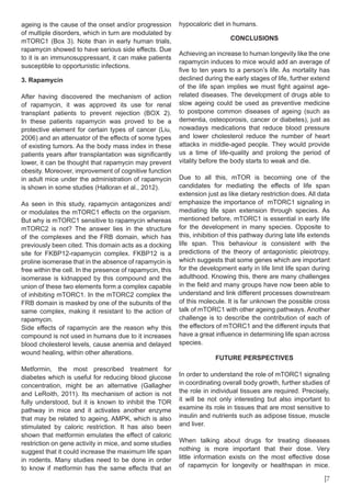 The mammalian target of rapamycin a cell key modulator of ageing | PDF ...