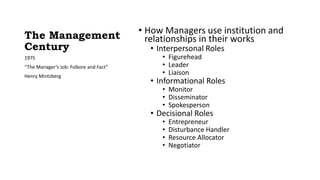 The management century | PPTX