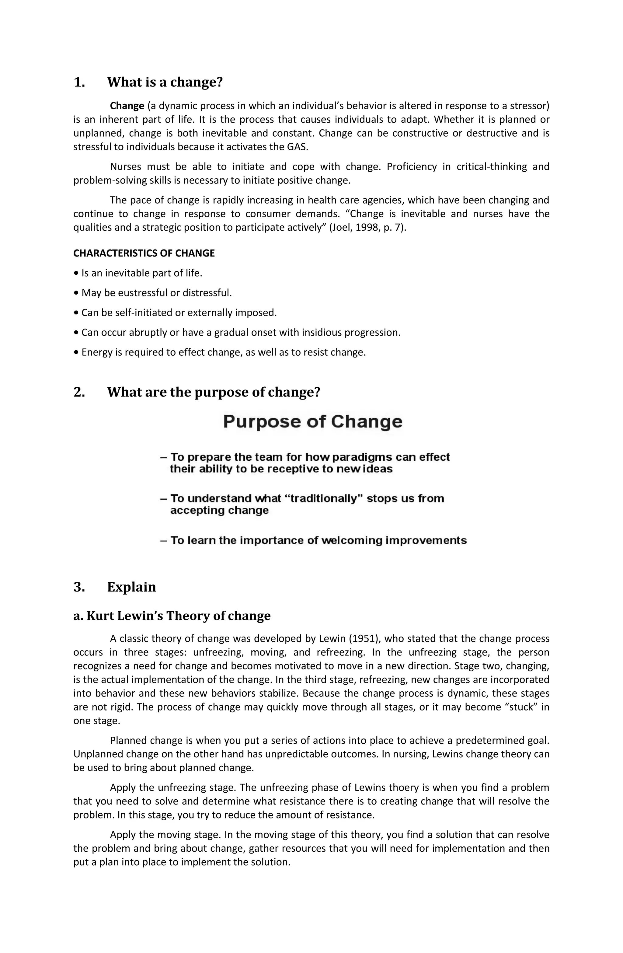 The management of change | PDF