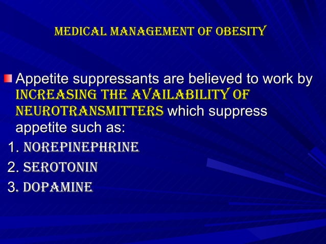 The Management Of Obesity | PPT