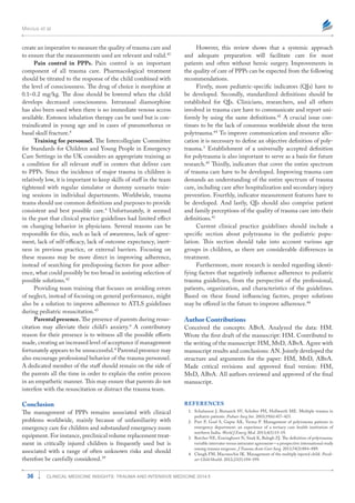 The management of pediatric polytrauma -a simple review | PDF