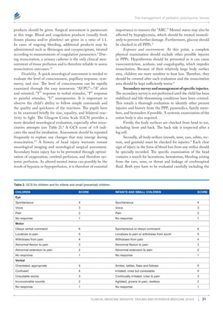 The management of pediatric polytrauma -a simple review | PDF