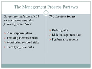 The management process part two | PPTX