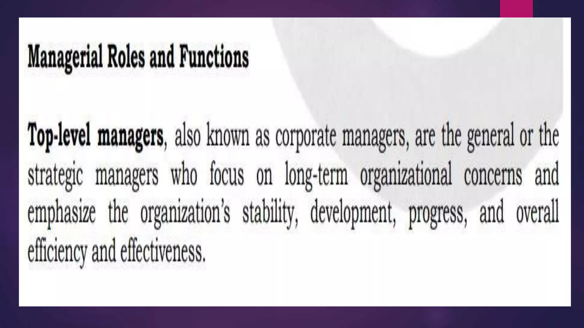 The functions, roles and skills of a Manager | PPTX