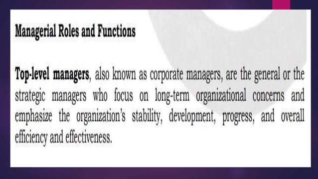 The functions, roles and skills of a Manager | PPTX | Executive ...