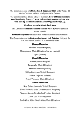 FLASH REVISE CARDS - THE PERMANENT MANDATES COMMISSION OF THE LEAGUE OF ...