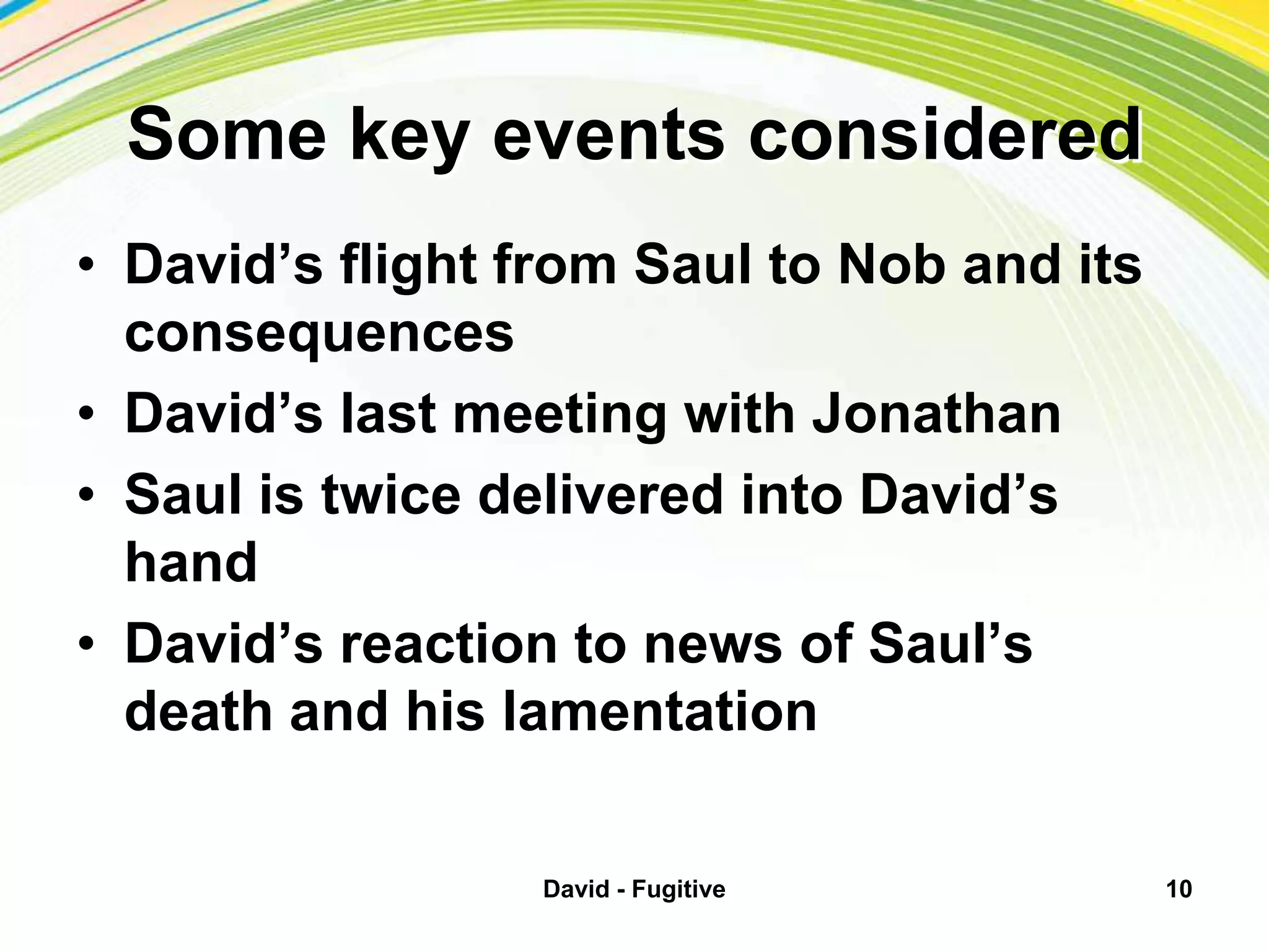The man david – the fugitive | PPTX