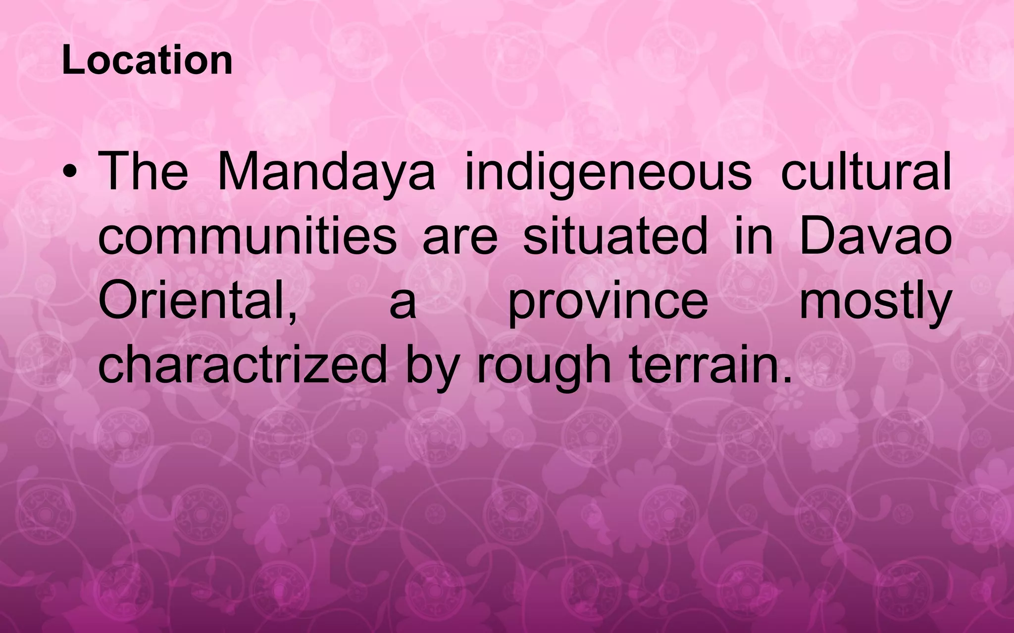 The mandaya of davao oriental | PPT