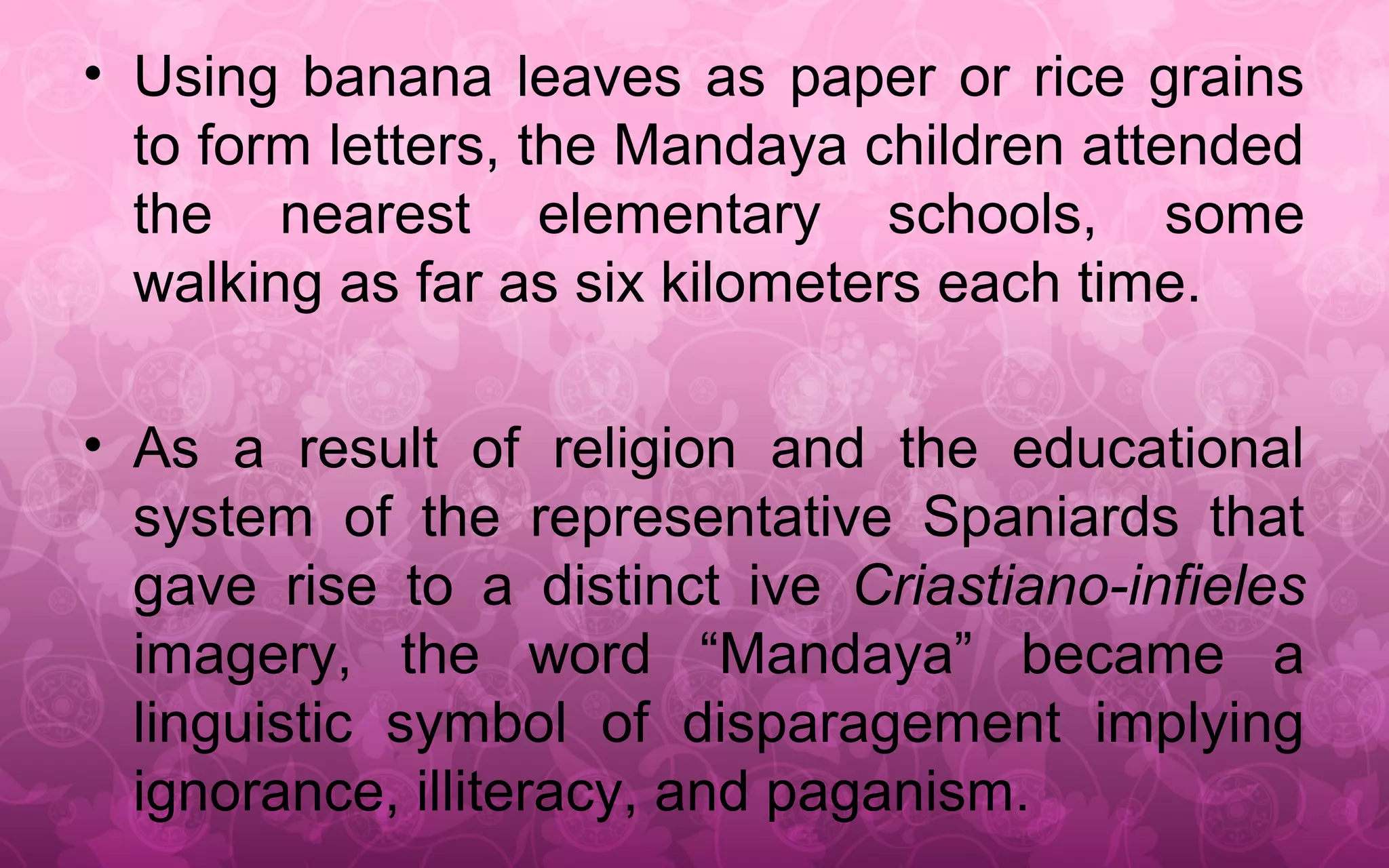 The mandaya of davao oriental | PPT