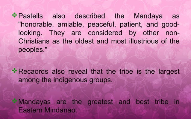 The mandaya of davao oriental | PPT | Zoos & Aquariums | Attractions