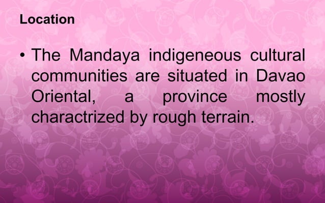 The mandaya of davao oriental | PPT | Zoos & Aquariums | Attractions