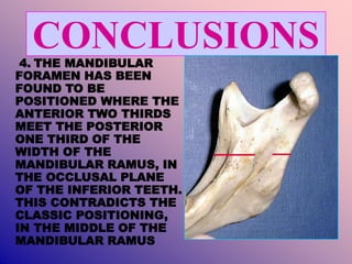 The mandibular foramen - role of its position in block anaesthesia .ppt ...