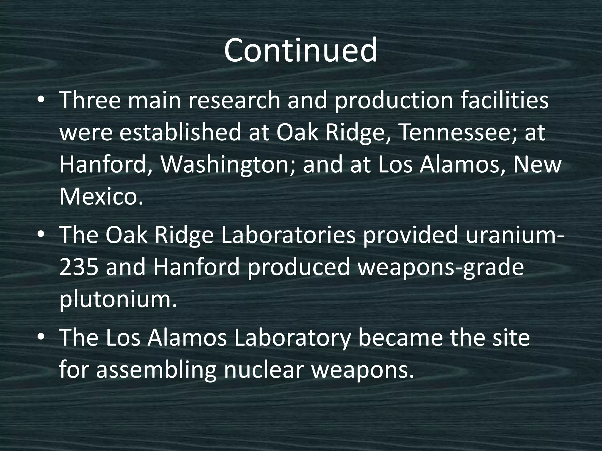 The manhattan project | PPTX