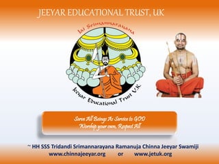 The Man, Mission and Message HH Sri Sri Sri Chinna jeeyar swamiji | PPSX