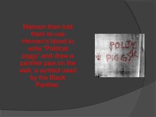Mr. Tripp: Manson Family Cult | PPT