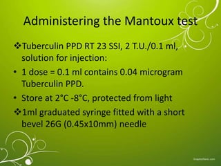The mantoux test | PPTX