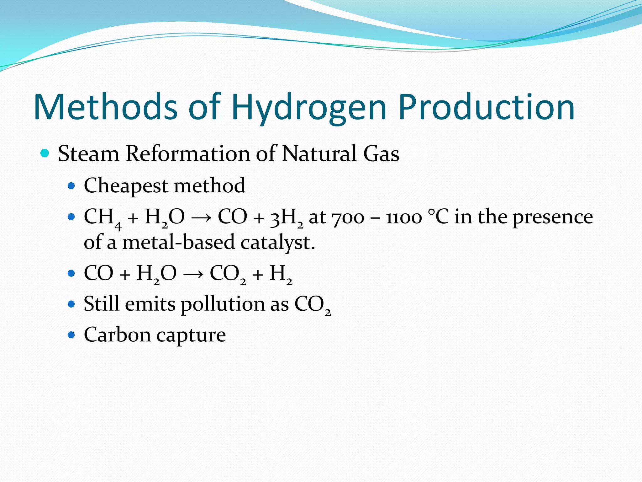 The manufacturing and storage of hydrogen | PPTX