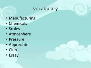 The man who named the clouds voc | PPT