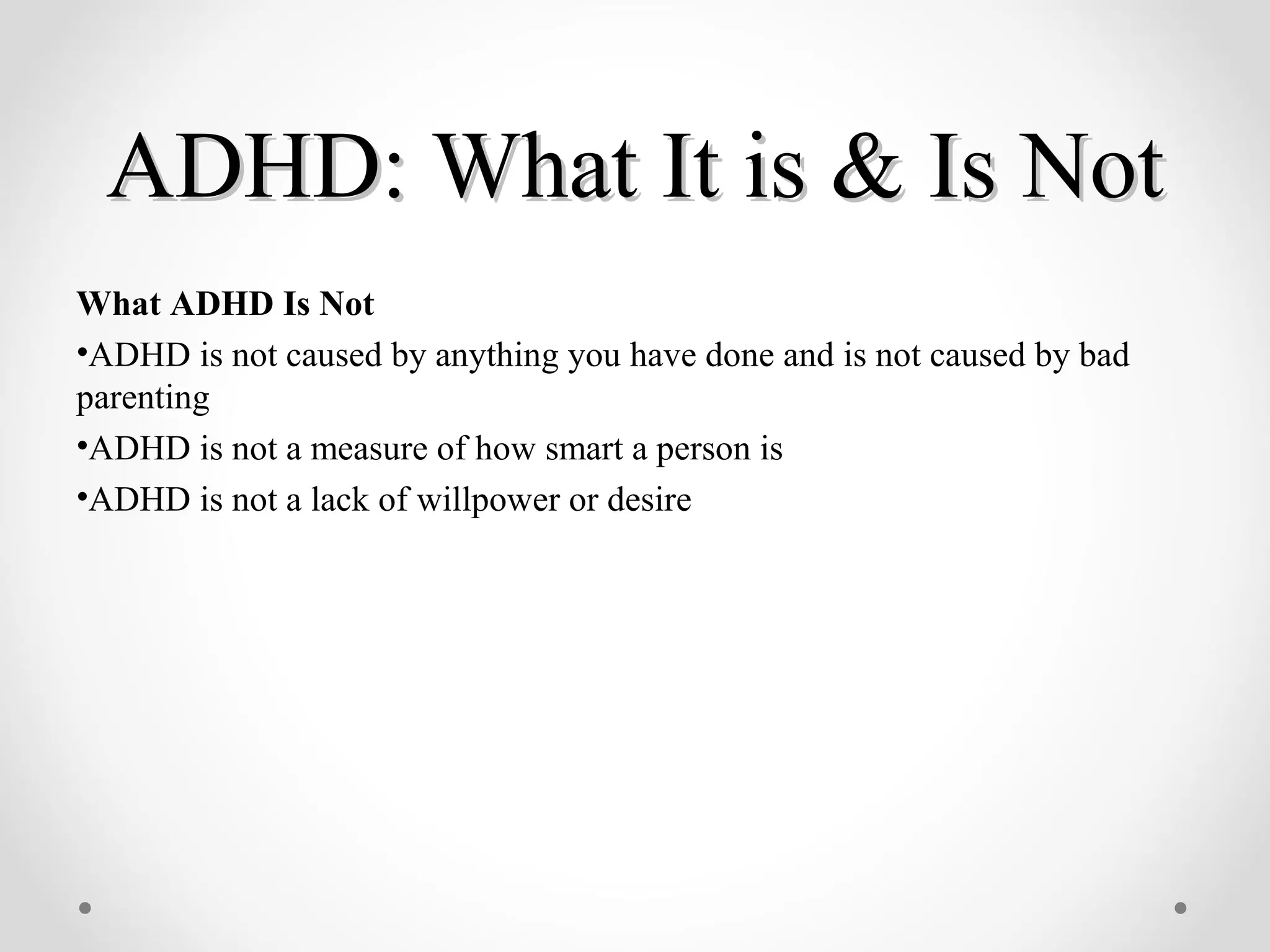 The Many Faces of ADHD | PPT