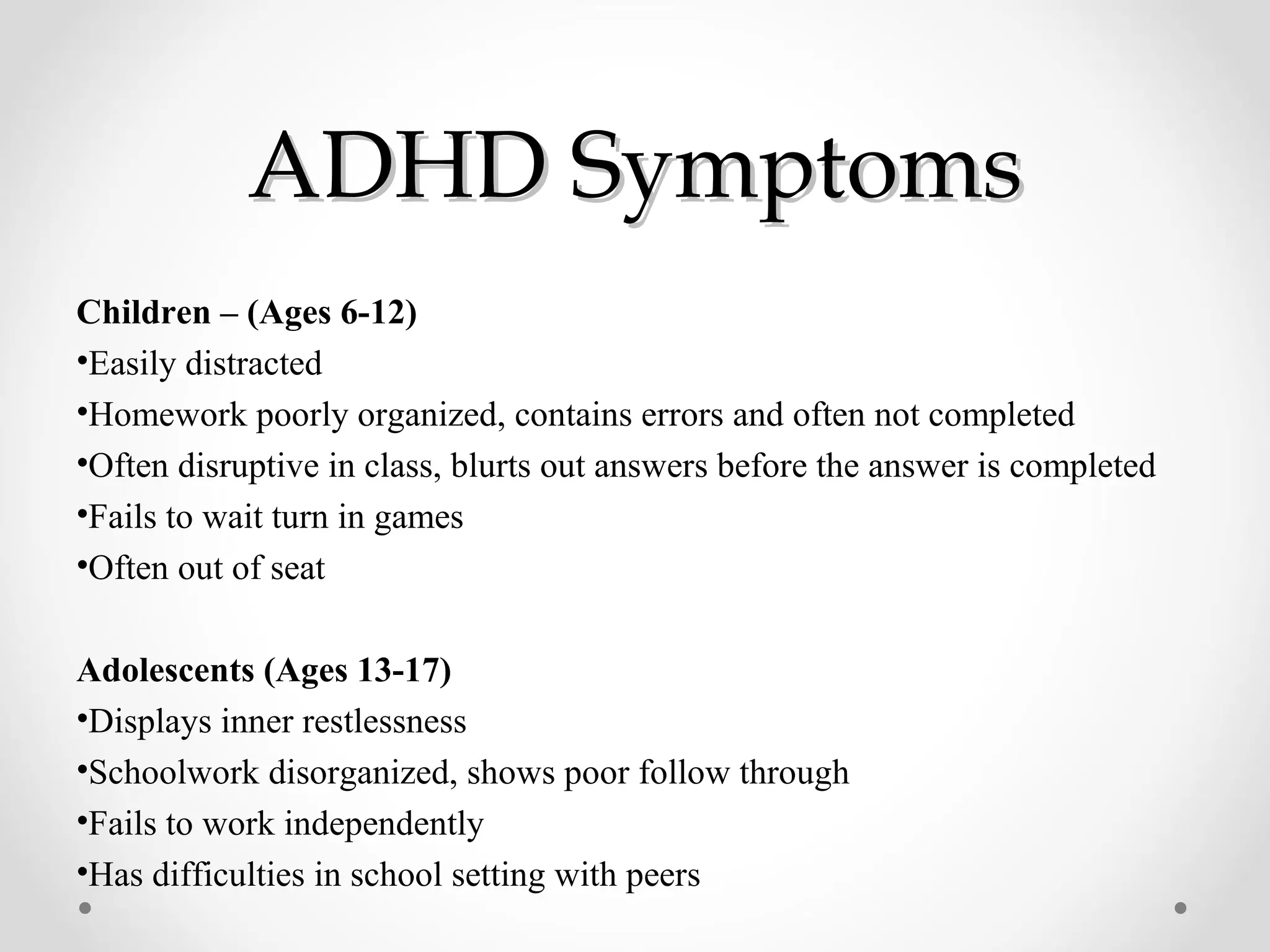 The Many Faces of ADHD | PPT
