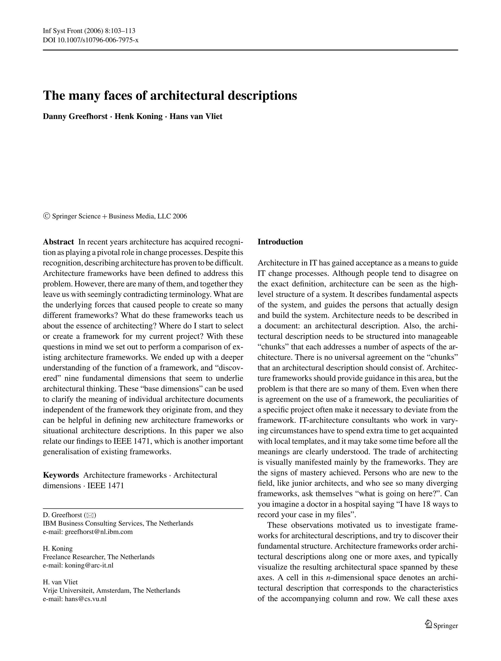 The Many Faces Of Architectural Descriptions | PDF