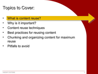 The Many Faces of Content Reuse | PPT