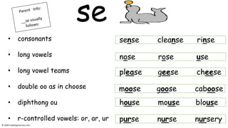 The many sounds of s : s, ss, se, ce, ci, cy | PDF