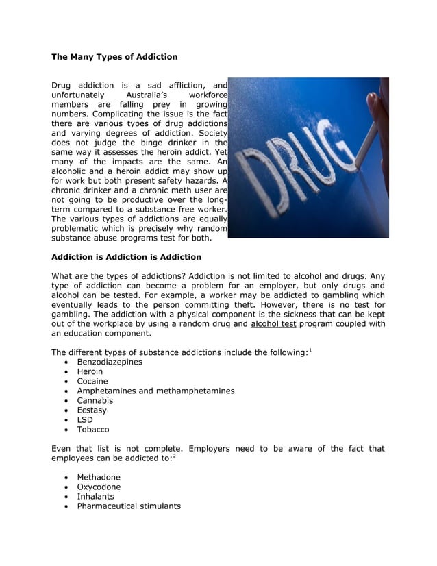 The many types of addiction | PDF